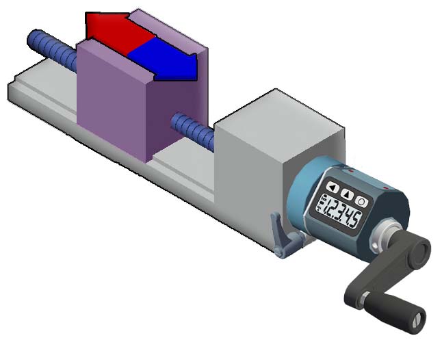 Programmable „side hollow shaft” position indicator, battery powered ...